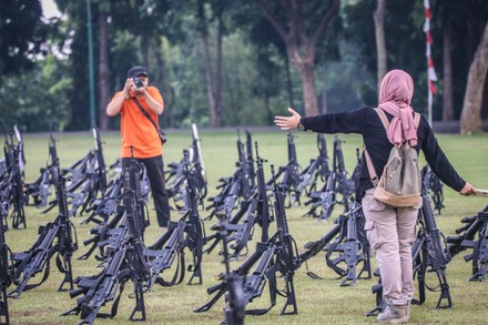 Citizen Pose Photo Front Military Equipment Editorial Stock Photo ...