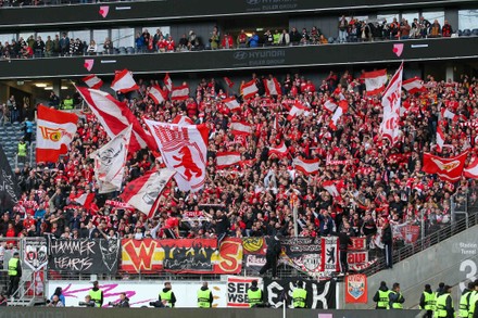 Union Berlin Fans Wave Flags Guest Editorial Stock Photo - Stock Image ...