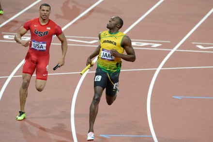 Jamaicas Team Usain Bolt Yohan Blakemichael Editorial Stock Photo ...