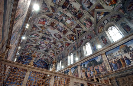 View Michelangelos Frescoes Sistine Chapel Vatican Editorial Stock ...