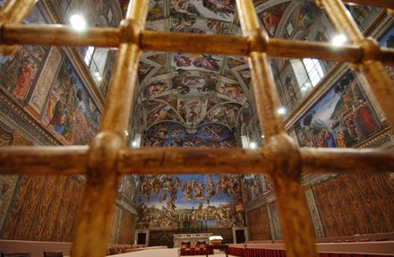 View Michelangelos Frescoes Sistine Chapel Vatican Editorial Stock ...
