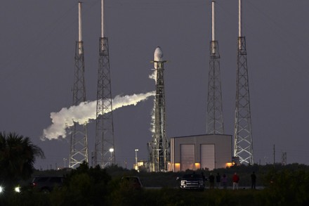 Spacex Falcon 9 Rocket Vents Propellant Editorial Stock Photo - Stock ...
