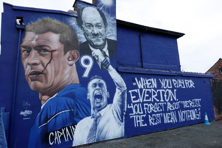 Wall Mural Everton Legends Duncan Ferguson Editorial Stock Photo ...