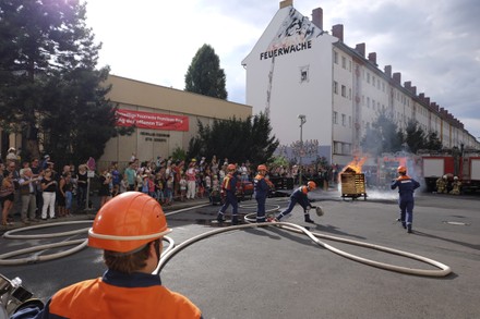 Demonstration Firefighting Exercise By Youth Fire Editorial Stock Photo ...