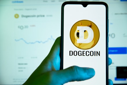 This Photo Illustration Dogecoin Cryptocurrency Logo Editorial Stock ...