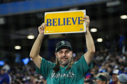Seattle Mariners Fan Holds Sign Toronto Editorial Stock Photo - Stock ...