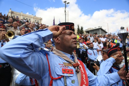 Palestinian Scouts Take Part Celebrations Marking Editorial Stock Photo ...