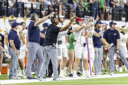 Notre Dame Sidelines Signal Play During Editorial Stock Photo - Stock ...