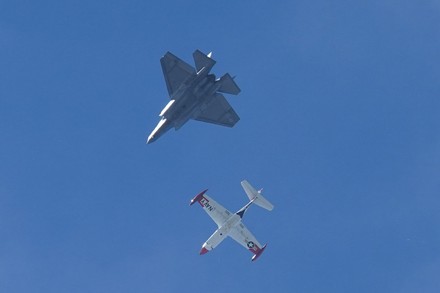 Fighter Aircrafts Fly Over Sky San Editorial Stock Photo - Stock Image ...