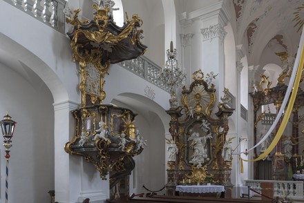 Rococo Side Pulpit Side Altar Pilgrimage Editorial Stock Photo - Stock ...