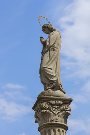 Sculpture Maria Immacula On Column Sand Editorial Stock Photo - Stock ...