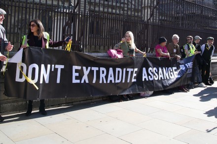 Protestors Hold Banner Outside Parliament Support Editorial Stock Photo ...