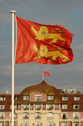 Royal Hotel Red Flag Two Leopards Editorial Stock Photo - Stock Image ...