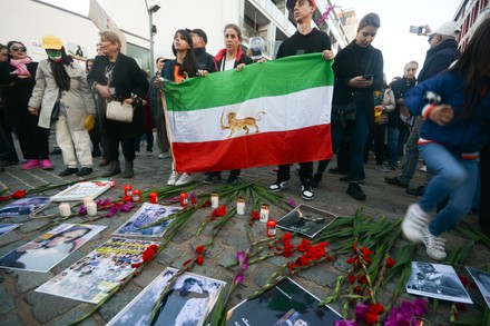 Protesters Seen Laying Flowers Candle Pictures Editorial Stock Photo ...
