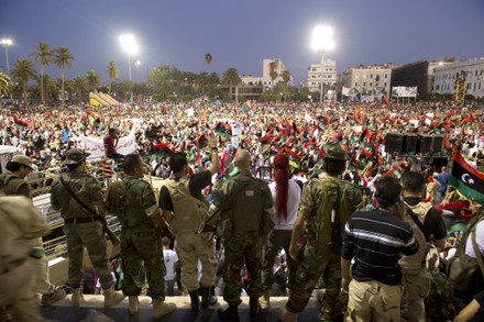 Libyans Celebrate Their New Colors Nearly Editorial Stock Photo - Stock ...