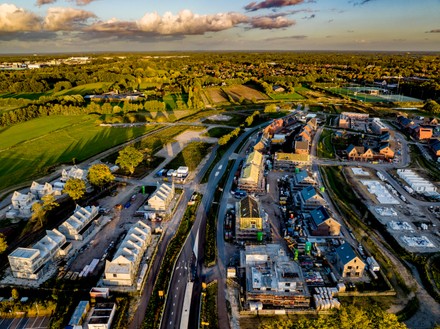 New Neighborhood Under Construction New Homes Editorial Stock Photo ...
