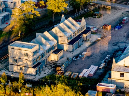 New Neighborhood Under Construction New Homes Editorial Stock Photo ...