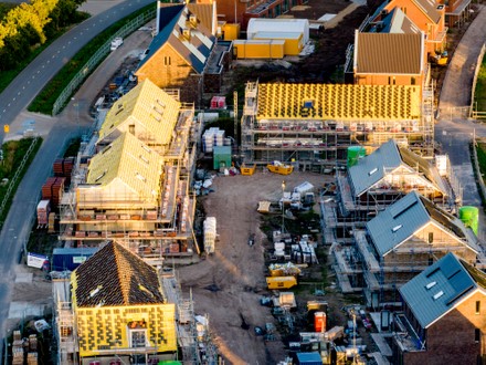 New Neighborhood Under Construction New Homes Editorial Stock Photo ...