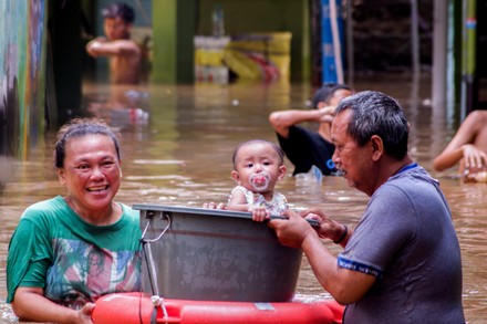 Residents Seen Saving Baby Flooding Water Editorial Stock Photo - Stock ...