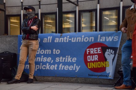 Protester Stands Next Banner Which States Editorial Stock Photo - Stock ...