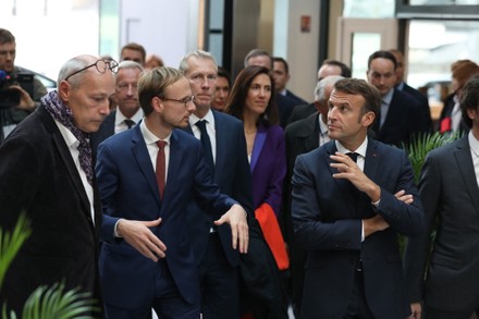 President French Republic Emmanuel Macron Inaugurates Editorial Stock ...