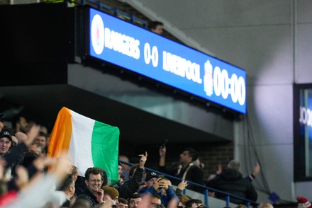Liverpool Fans Wave Ireland Tricolour Flag Editorial Stock Photo ...