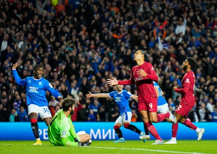 Rangers Fans Hold Scouse Rats Flag Editorial Stock Photo - Stock Image ...