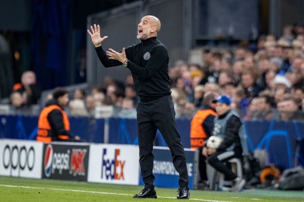 Manchester City Manager Pep Guardiola Pointing Editorial Stock Photo ...