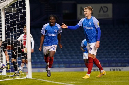 Goal Portsmouth Forward Koby Mottoh Scores Editorial Stock Photo ...