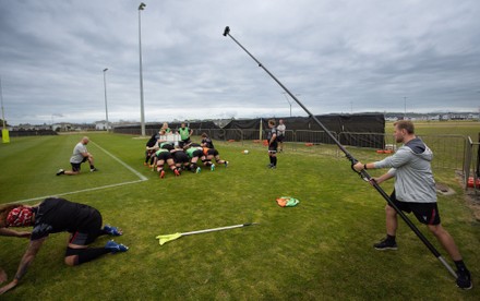 Wales Forwards Go Through Scrummaging Practise Editorial Stock Photo ...