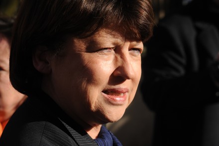 Martine Aubry on visit in Clamart, France - 16 Feb 2011 Stock Pictures ...