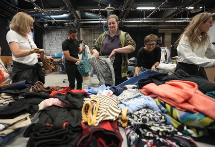 Volunteers Sort Out Donated Clothes Homeless Editorial Stock Photo ...