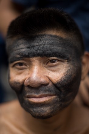 Indigenous Man Poses Photograph During Progovernment Editorial Stock ...