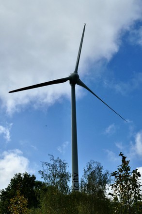 Wind Turbine Green Park Stationary On Editorial Stock Photo - Stock ...