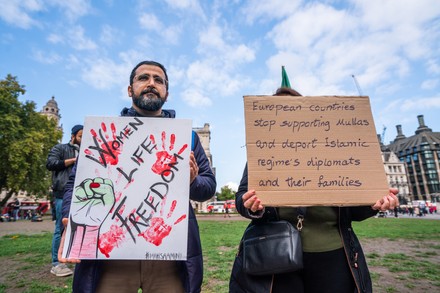 Protesters Hold Signs Parliament Square Against Editorial Stock Photo ...