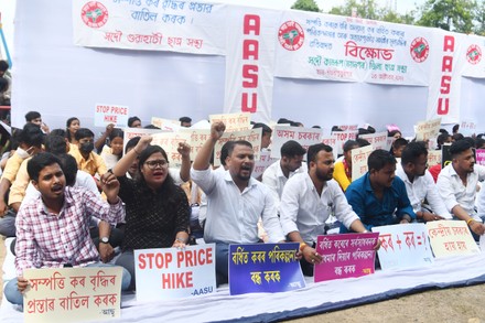 Activists All Guwahati Students Union Aasu Editorial Stock Photo ...