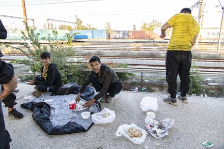 Asylum Seekers Seen Idomeni Railway Station Editorial Stock Photo ...