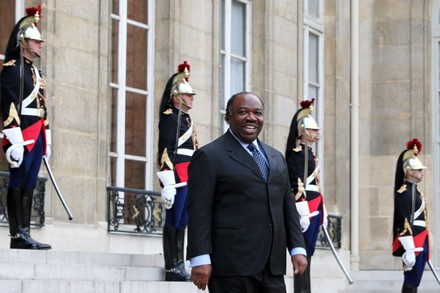 Gabonese President Ali Bongo Answers Journalists Editorial Stock Photo ...