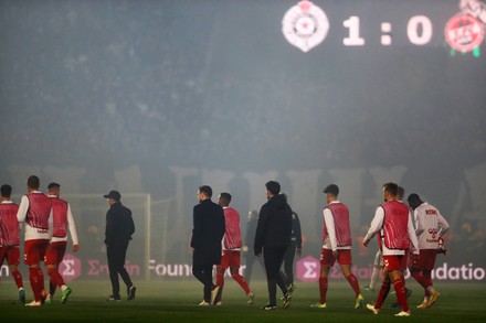 Partizan Ultras Undertakers Grobari Europa Conference Editorial Stock ...