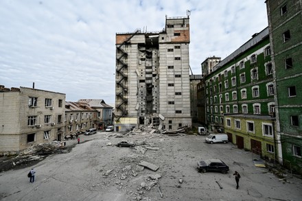 Infrastructure Building Destroyed By Russian Missile Editorial Stock ...