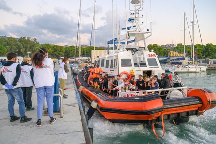 Patrol Boat Migrants Seen During Landing Editorial Stock Photo - Stock ...
