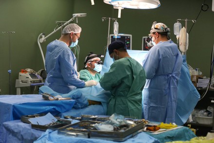 Egyptian Doctors Take Part Surgery Palestinian Editorial Stock Photo ...