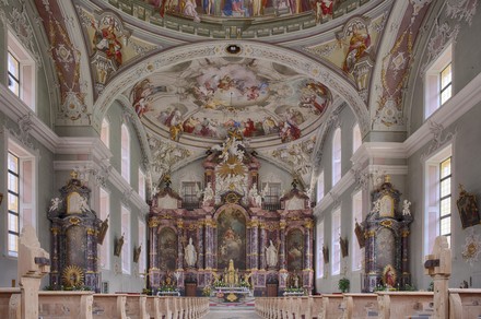 Nave Altar Ceiling Painting Interior Photograph Editorial Stock Photo ...