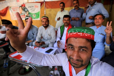 Supporters Pakistan Tehrikeinsaf Pti Political Party Editorial Stock ...