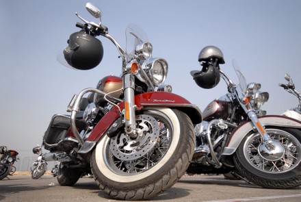 Bikers Ride Their Motorcycles Through Road Editorial Stock Photo ...