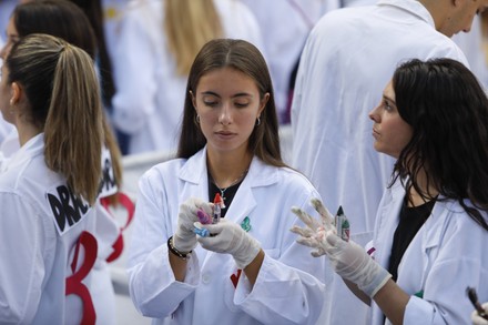 Medicine Student Get Ready Her Paint Editorial Stock Photo - Stock ...