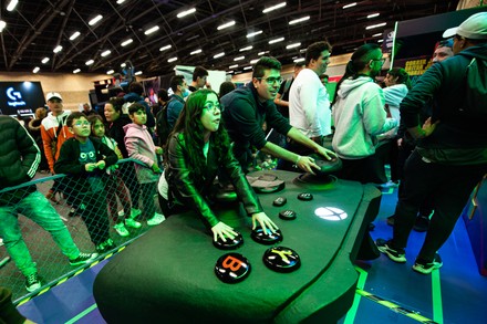 People Play Videogames On Giant Xbox Editorial Stock Photo - Stock ...