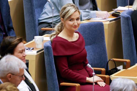 Ebba Busch Leader Christian Democrats Listens Editorial Stock Photo ...