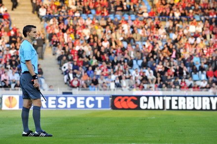 Five Referee Pose Before Uefa Europa Editorial Stock Photo - Stock ...