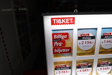 Ticket Travel Agency Sweden Editorial Stock Photo - Stock Image ...